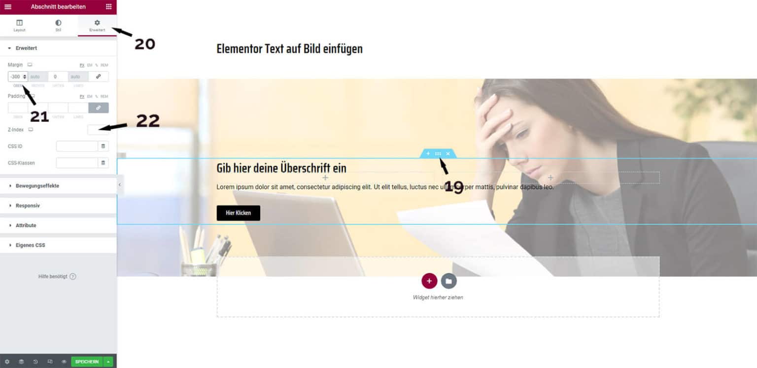 Elementor Text auf einem Bild einfügen - So geht's einfach