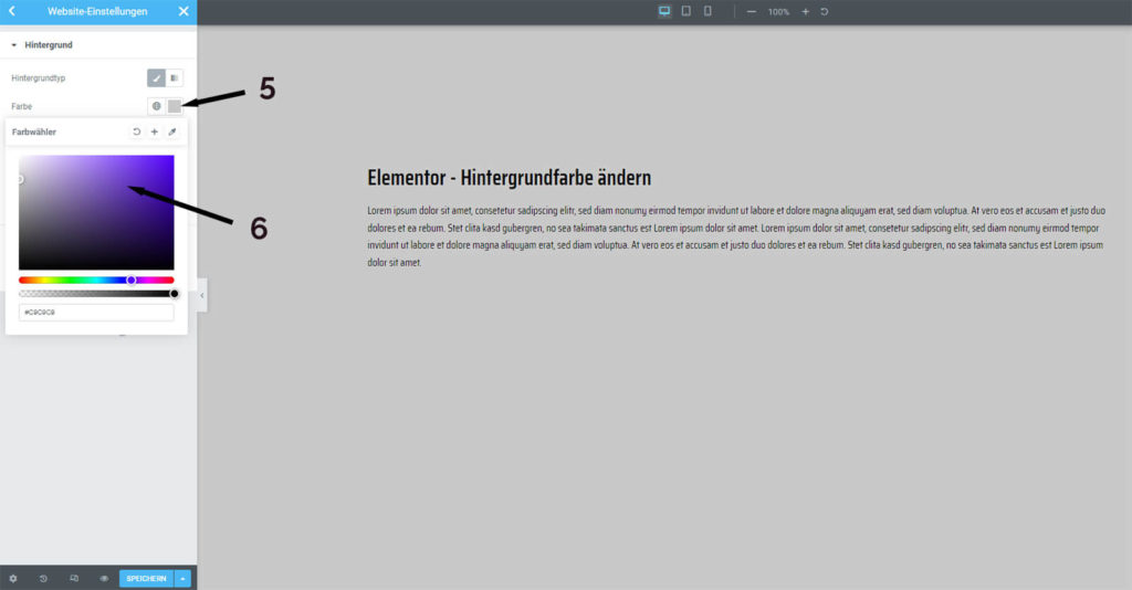 Elementor Hintergrundfarbe ändern - So geht's