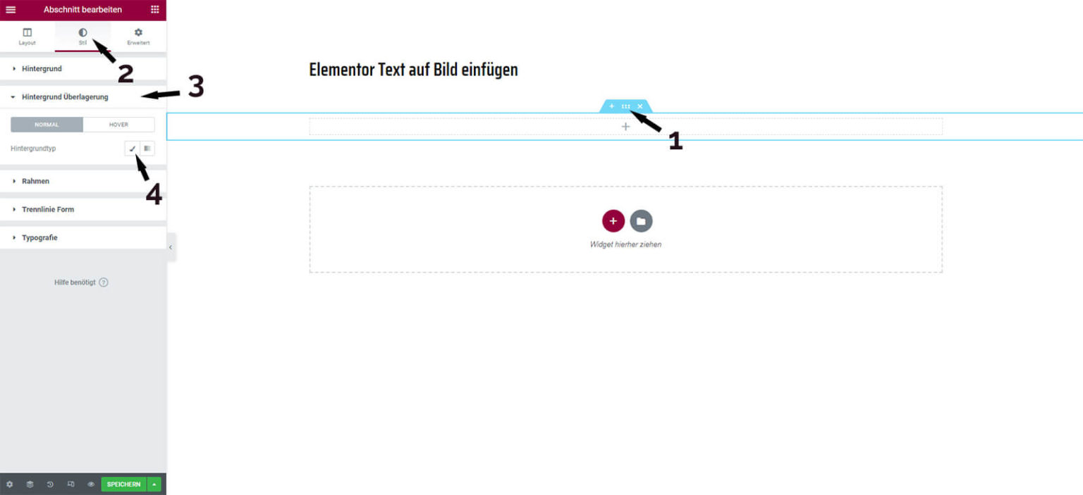 Elementor Text auf einem Bild einfügen - So geht's einfach