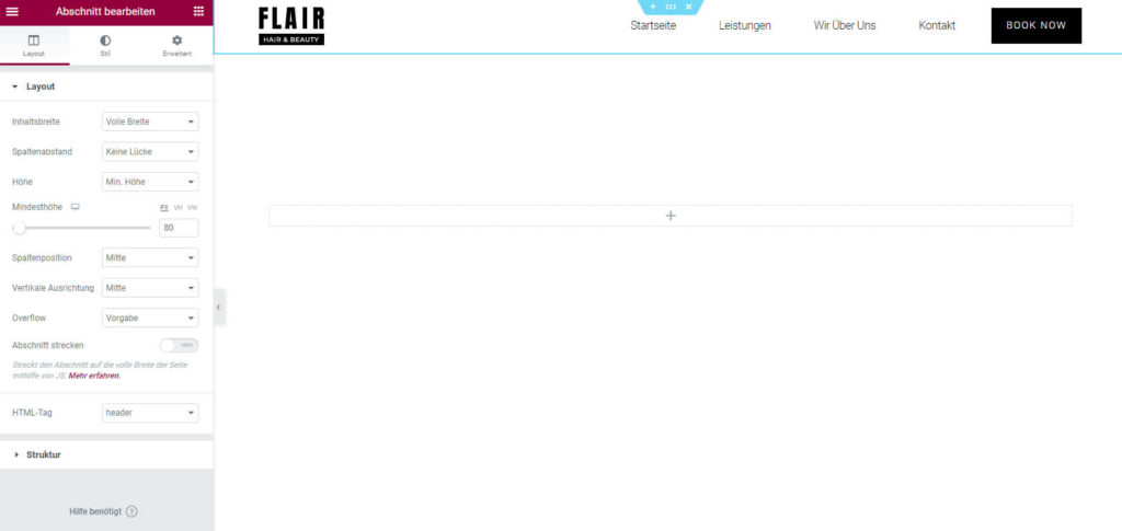 Elementor Header erstellen - So geht's einfach